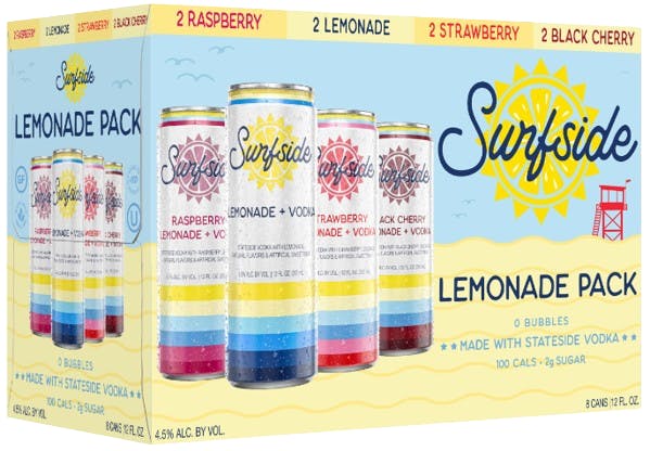 Surfside Cocktails Lemonade Variety Pack 8 pack 12 oz. Can - Yankee Spirits