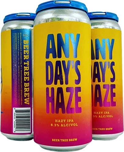 Beer Tree Brew Co. Any Day's Haze 4 pack 16 oz. Can - Yankee Spirits