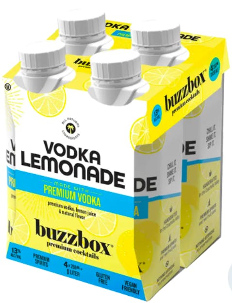 Buzzbox Vodka Lemonade 4 pack 250ml - Yankee Spirits