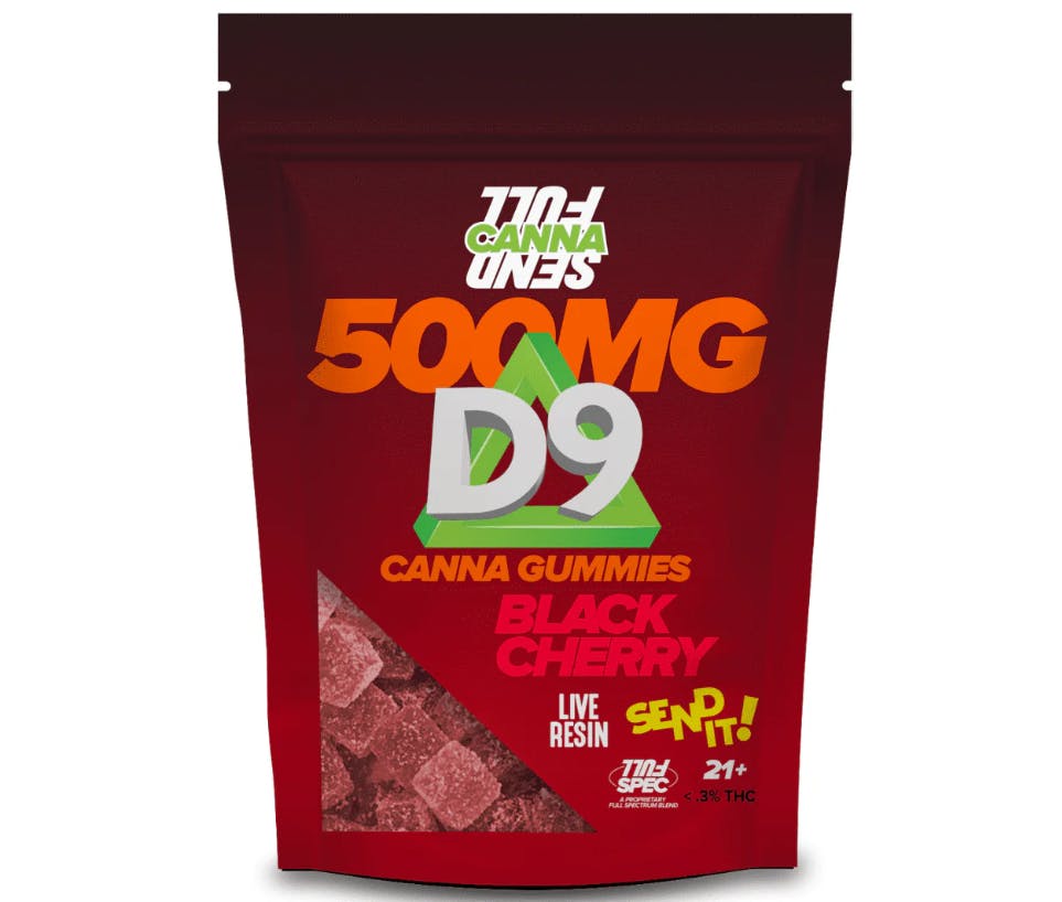 Full Send Gummies Delta 9 Black Cherry Canna Gummies 500mg 15 pack ...