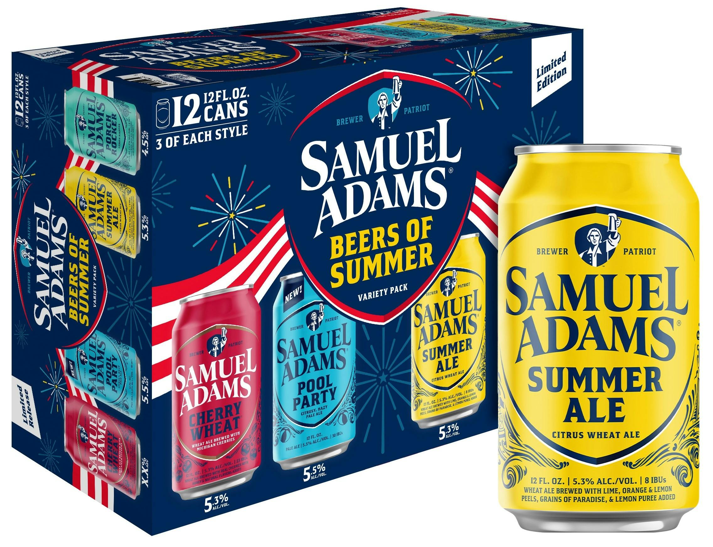Samuel Adams Beers Of Summer Variety Pack 12 pack 12 oz. Can - Vine ...