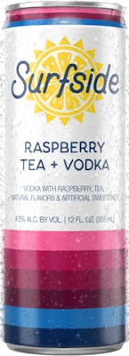 Surfside Cocktails Raspberry Tea + Vodka 4 pack 12 oz. - The Wine Guy