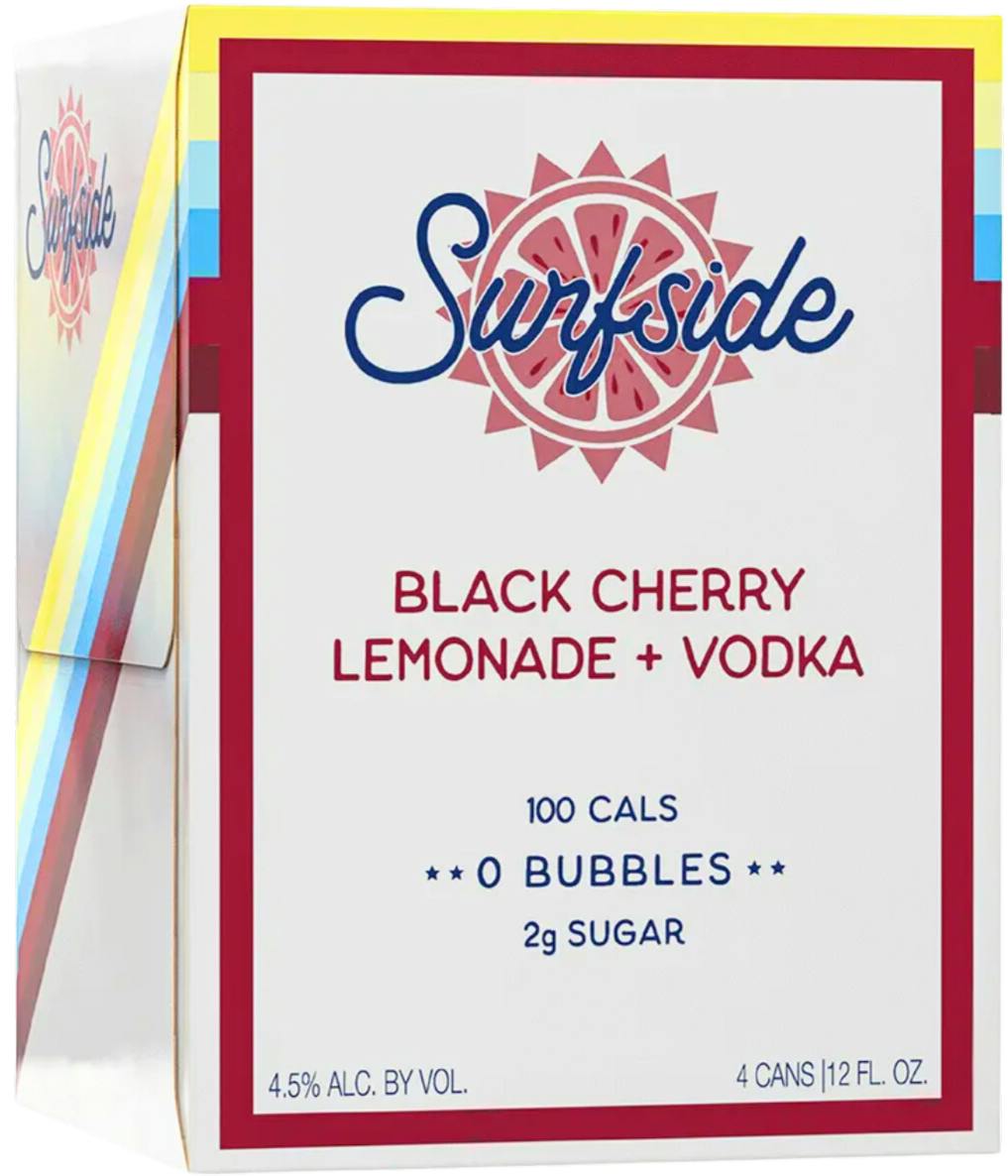 Surfside Cocktails Black Cherry Lemonade + Vodka 4 pack 12 oz. Can ...