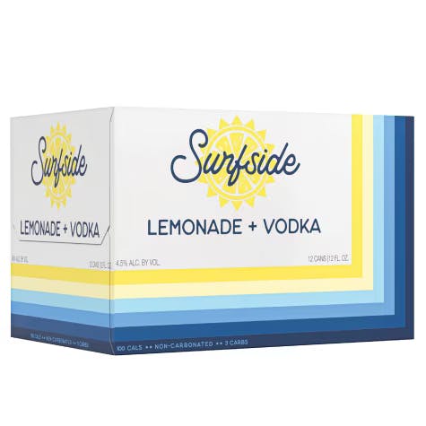 Surfside Cocktails Lemonade + Vodka 4 pack 12 oz. Can - Yankee Spirits