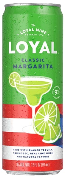Loyal 9 Cocktails Classic Margarita 4 pack 12 oz. Can - Yankee Spirits