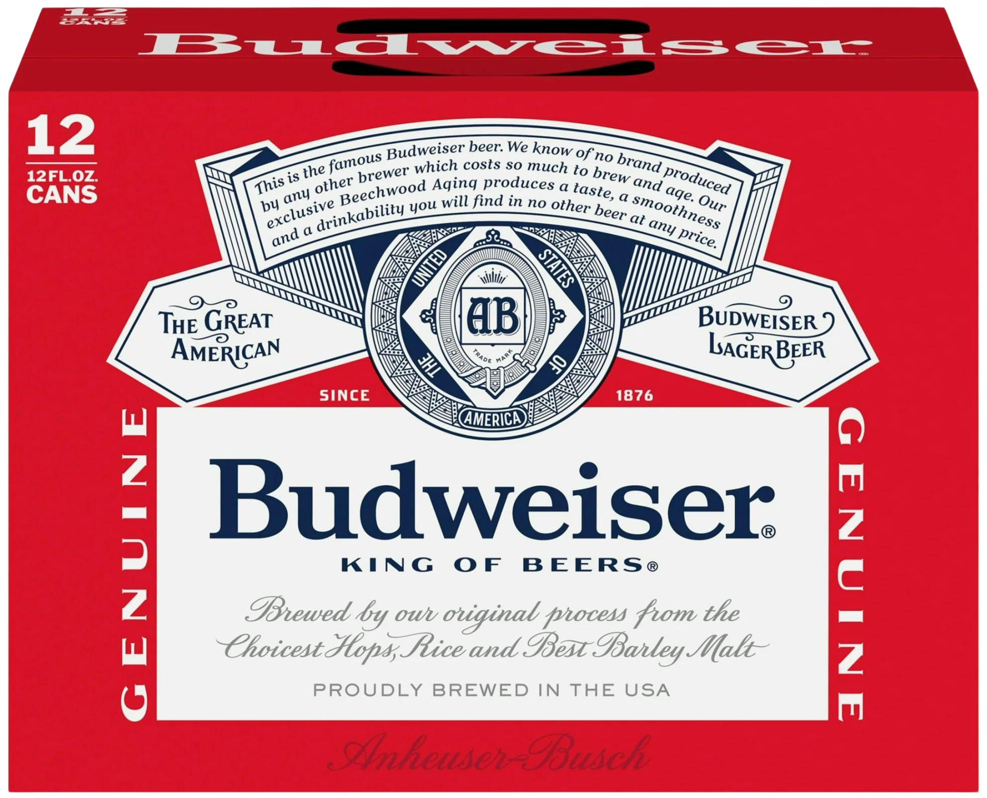 Budweiser Beer 12 pack 12 oz. Can - Bottle Shop of Spring Lake