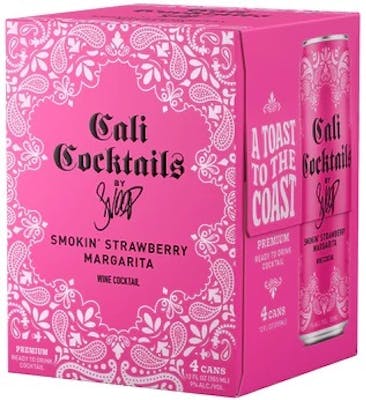 Cali Cocktails Smokin' Strawberry Margarita 4 pack 12 oz. Can - Vine ...