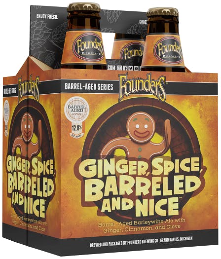 Founders Brewery Ginger, Spice, Barreled and Nice 4 pack 12 oz. Bottle ...