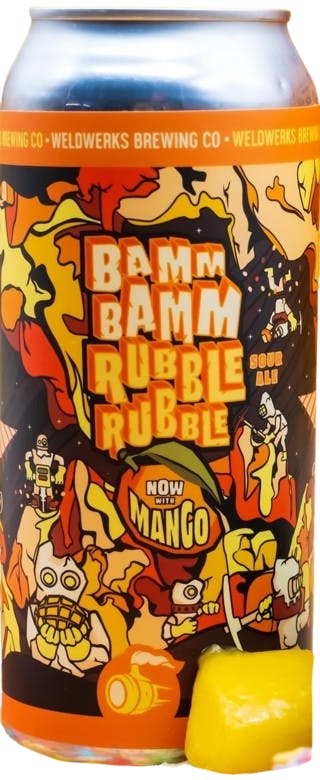 WeldWerks Brewing Co. Bamm Bamm Rubble Rubble Mango 4 pack 16 oz. Can - Argonaut Wine & Liquor