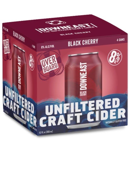 Downeast Cider House Overboard Black Cherry 4 pack 12 oz. Can - Yankee ...