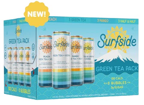 Surfside Cocktails Green Tea Variety Pack 8 pack 355ml - Canal's of Berlin