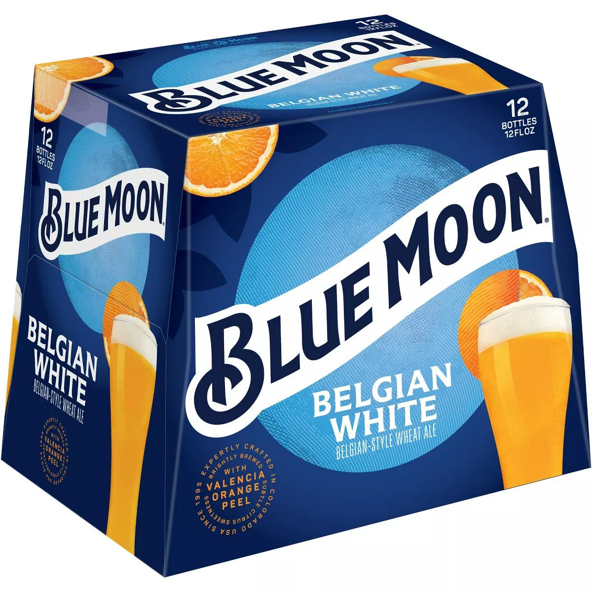 Blue Moon Brewing Company Belgian White 12 pack 12 oz. Bottle - Vine ...