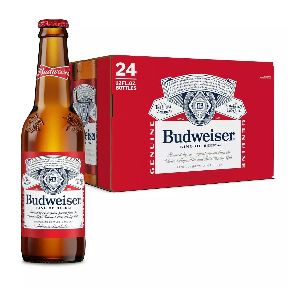 Budweiser Big Red 24 pack 12 oz. Bottle - Vine Republic