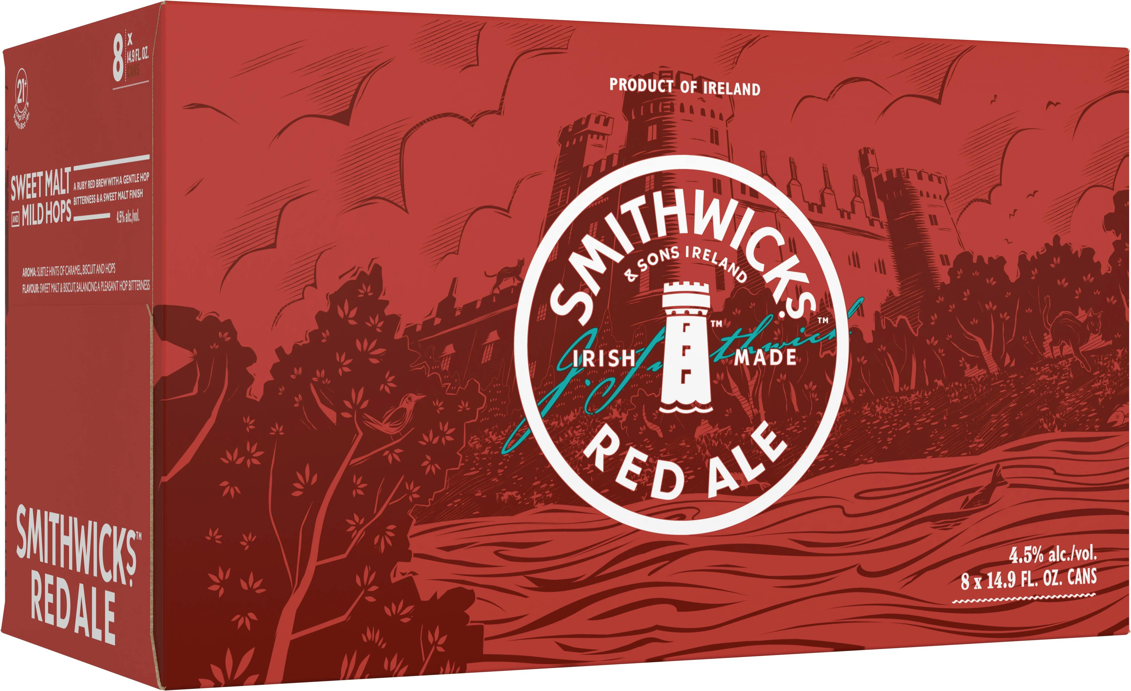 Smithwick's Red Irish Ale 8 pack 14.9 oz. Can - Allendale Wine Shoppe