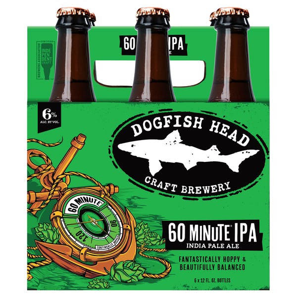 Dogfish Head 60 Minute IPA 6 pack 12 oz. Bottle - Vine Republic