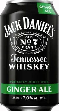Jack Daniel's Can Cocktails Whiskey & Ginger Ale 4 pack 355ml Can ...