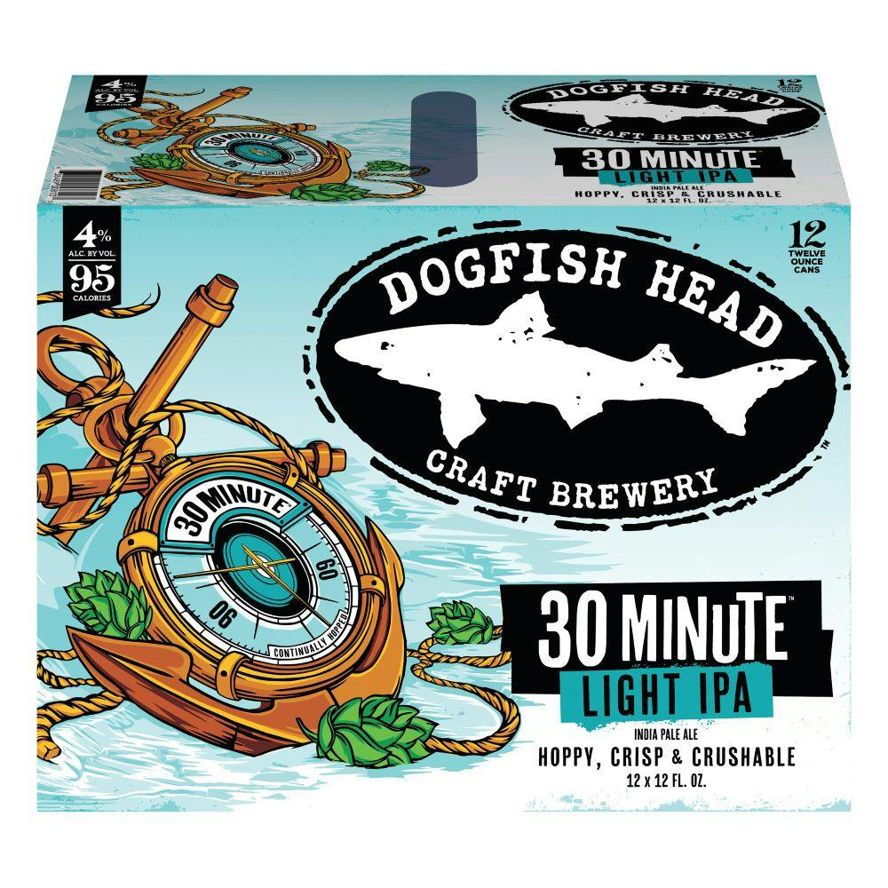 Dogfish Head 30 Minute Light IPA 12 pack 12 oz. Can - Yankee Spirits