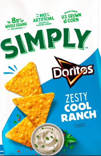 Frito Lay Simply Doritos White Cheddar Nacho - Hatch's Package Store