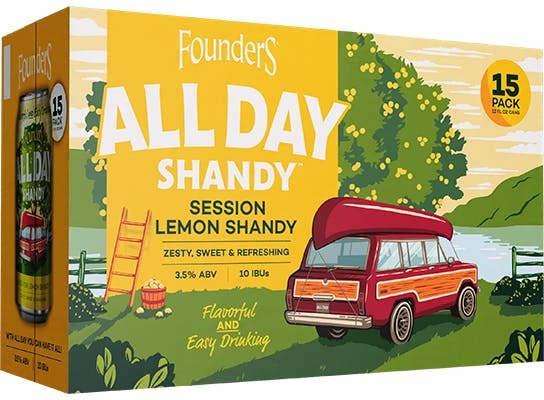 Founders Brewery All Day Shandy 15 pack 12 oz. Can - Yankee Spirits