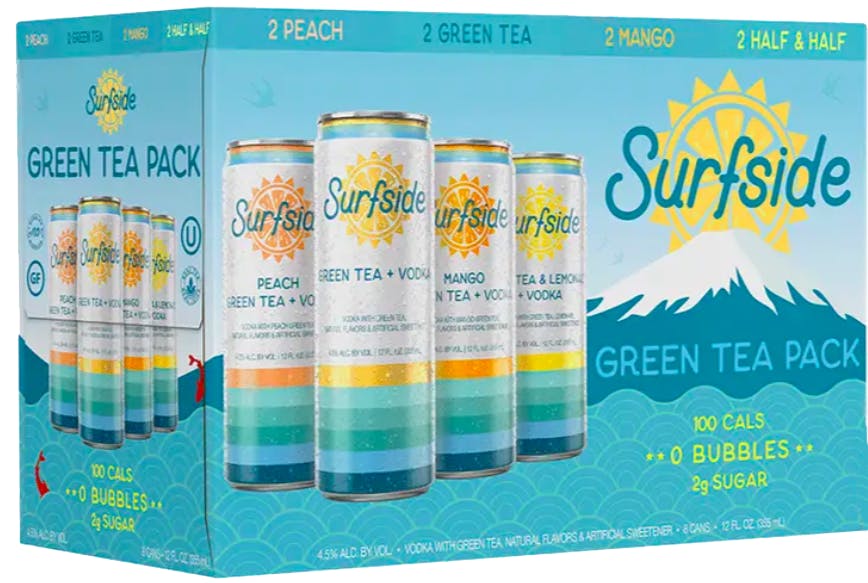 Surfside Cocktails Green Tea Variety Pack 8 pack 12 oz. Can - Vine Republic