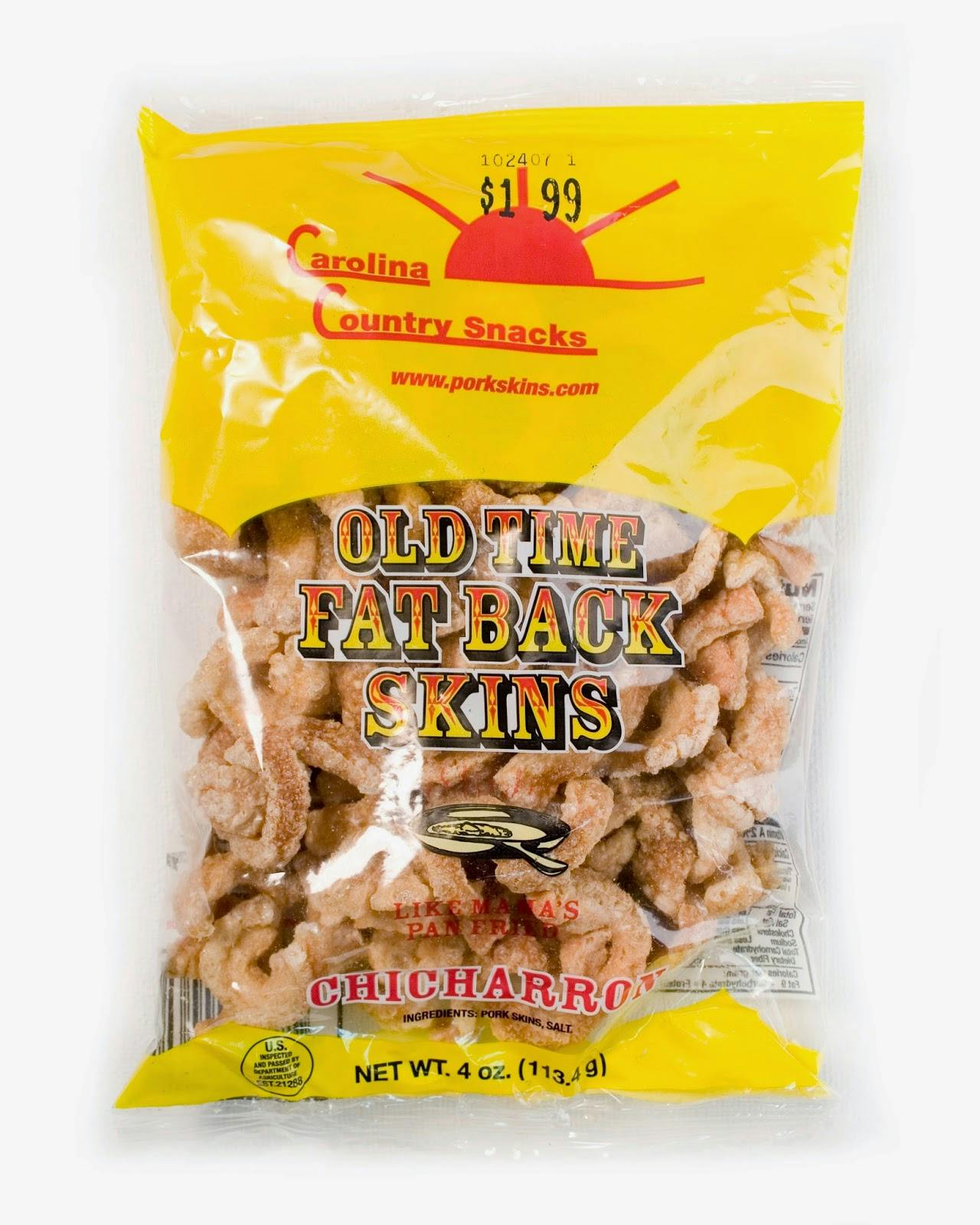 Carolina Country Snacks Fat Back Pork Skins Original - Canal's of Berlin