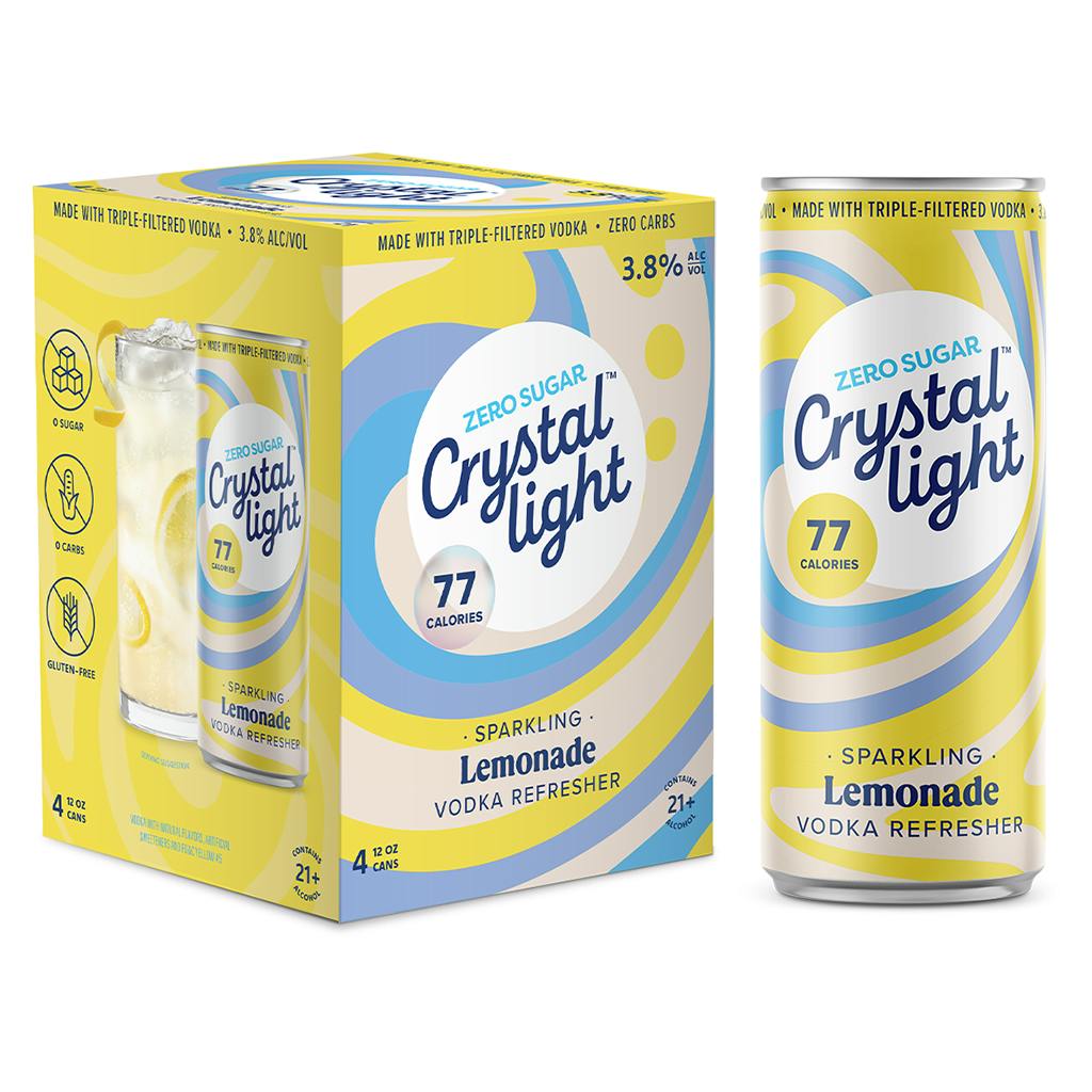 CRYSTAL LIGHT VODKA LEMONADE 4 PACK 12OZ CAN 4 pack 12 oz. Can - Yankee ...
