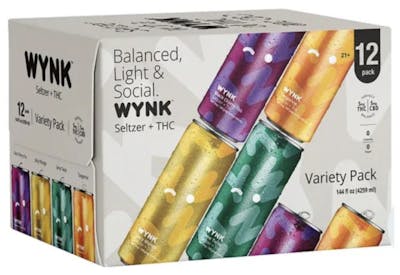 WYNK Seltzer + THC Variety Pack 12 pack - Vine Republic