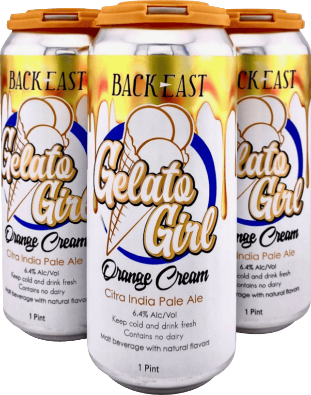 Back East Brewery Gelato Girl Orange Cream Citra IPA 4 pack 16 oz. Can ...