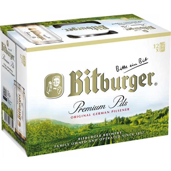 Bitburger Premium Pils 12 pack 11.2 oz. Can - Yankee Spirits