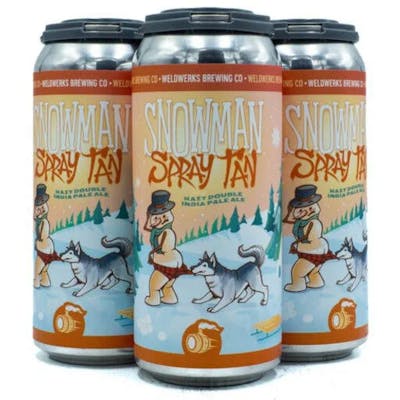 WeldWerks Brewing Co. Snowman Spray Tan 4 pack 16 oz. Can - Yankee Spirits
